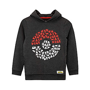Pokémon Hoodie For Boys With Pokeball Design | Pikachu Kids Hoodies Size 10 Multicolored