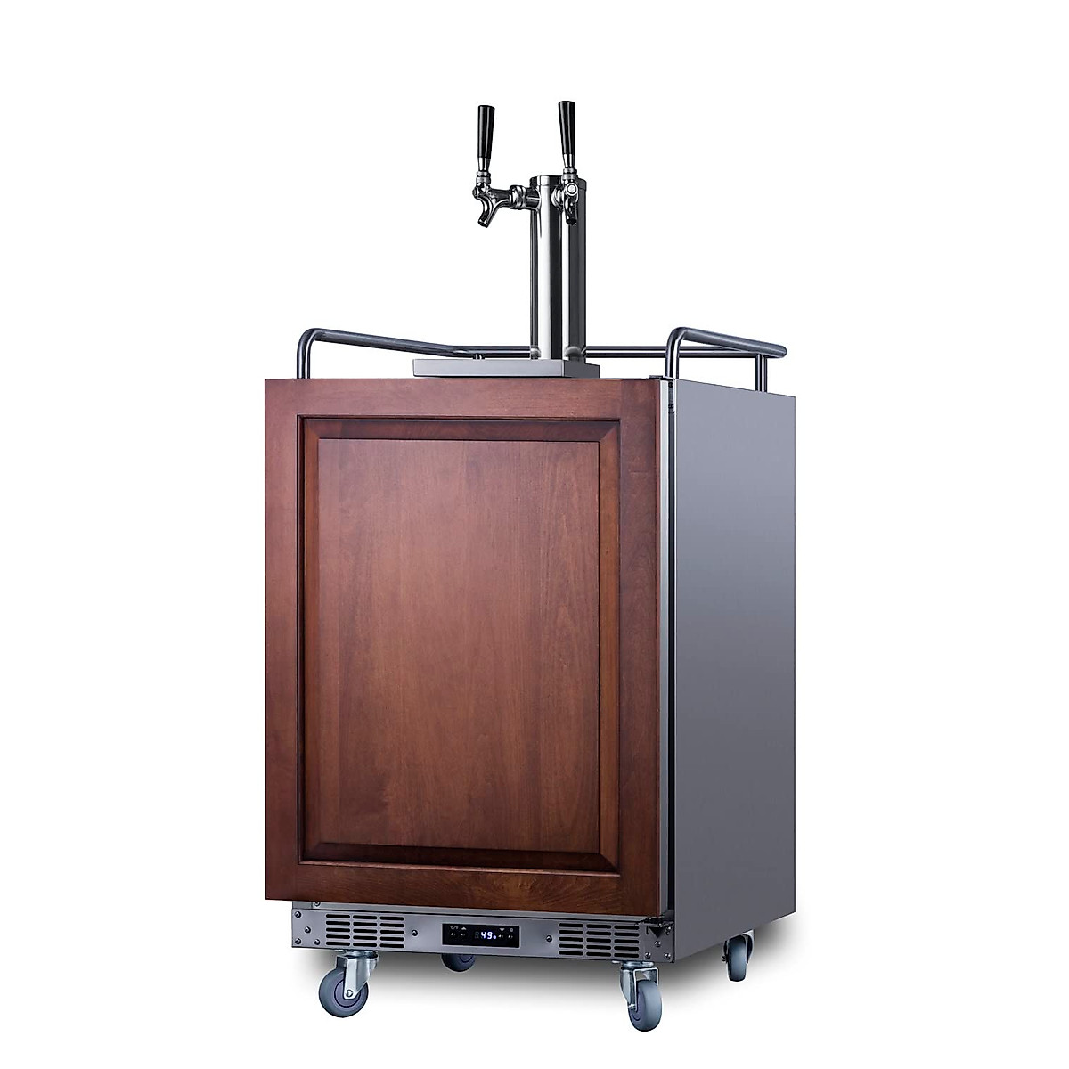 Summit Appliance SBC682PNRTWIN Panel Ready 24" Wide Built-in Kegerator, Panels Not Included, 5.6 cu.ft Capacity, Twin Tap System, Automatic Defrost, Digital Thermostat, Memory IC Function