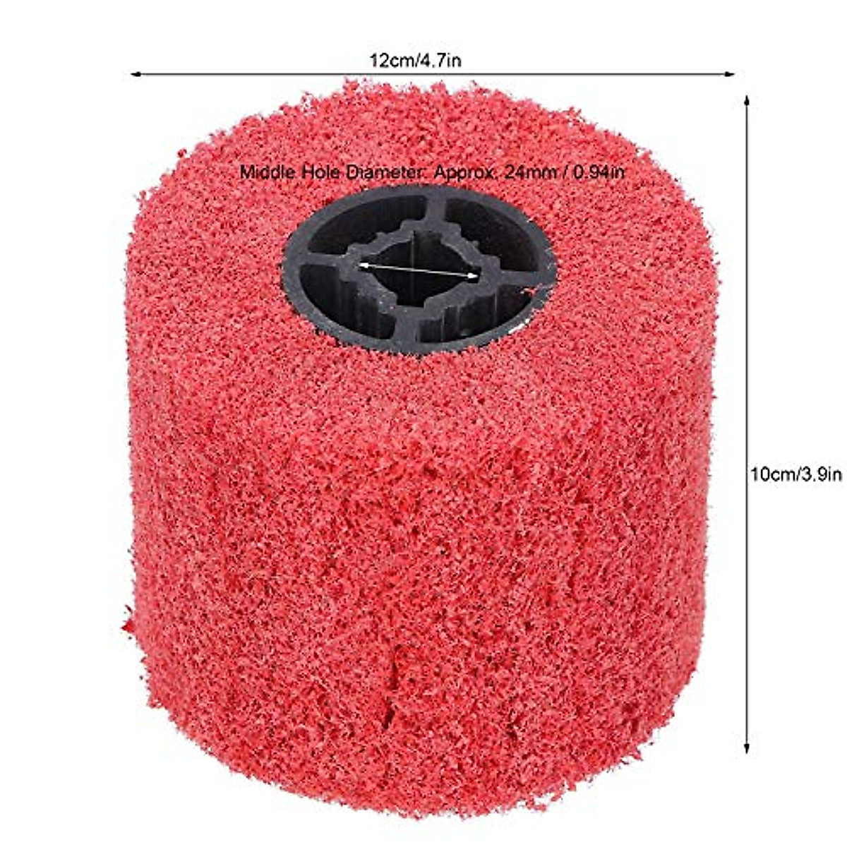 4.7x3.9in Nylon Polishing Wheel Polishing Machine Burnishing Wheel Polisher Accessory Red Polishing Tool