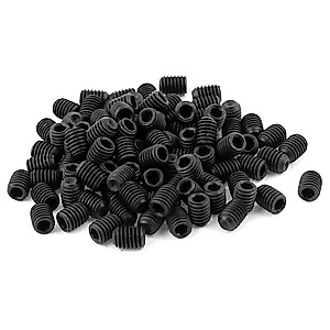 uxcell M3x4mm 12.9 Alloy Steel Hex Socket Set Cap Point Grub Screws 100pcs