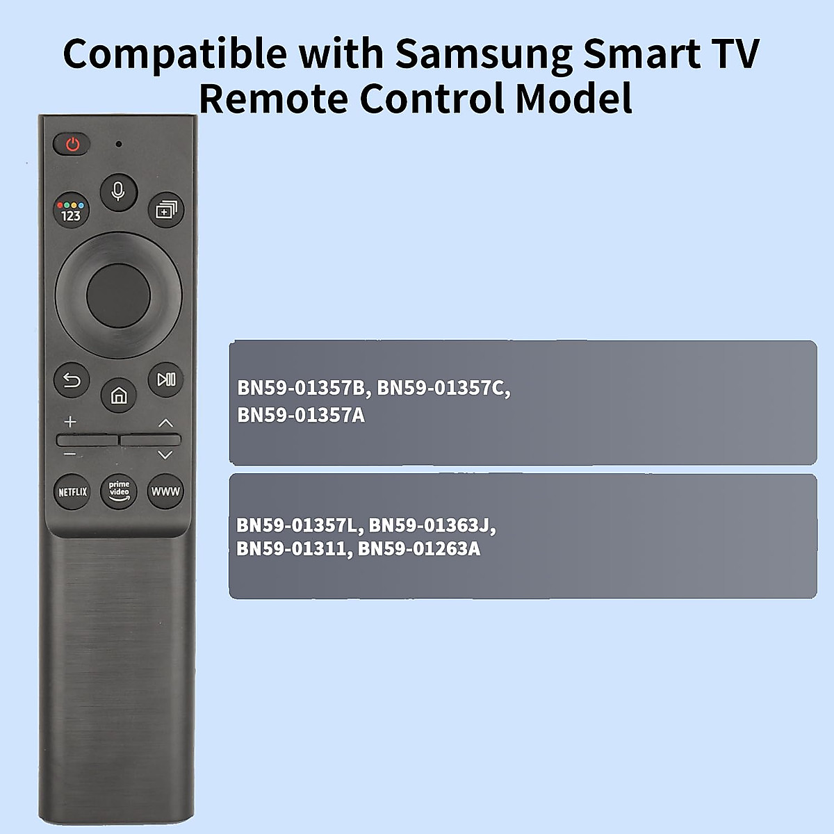 BN59-01357F TM2180E RMCSPA1RP1 Voice Remote Control Compatible with Samsung Smart The Frame QLED 4K 8K Smart TV QLED Series Q70A Q60A Q80A QN85A Replacement with Netflix PrimeVideo WWW with Batteries