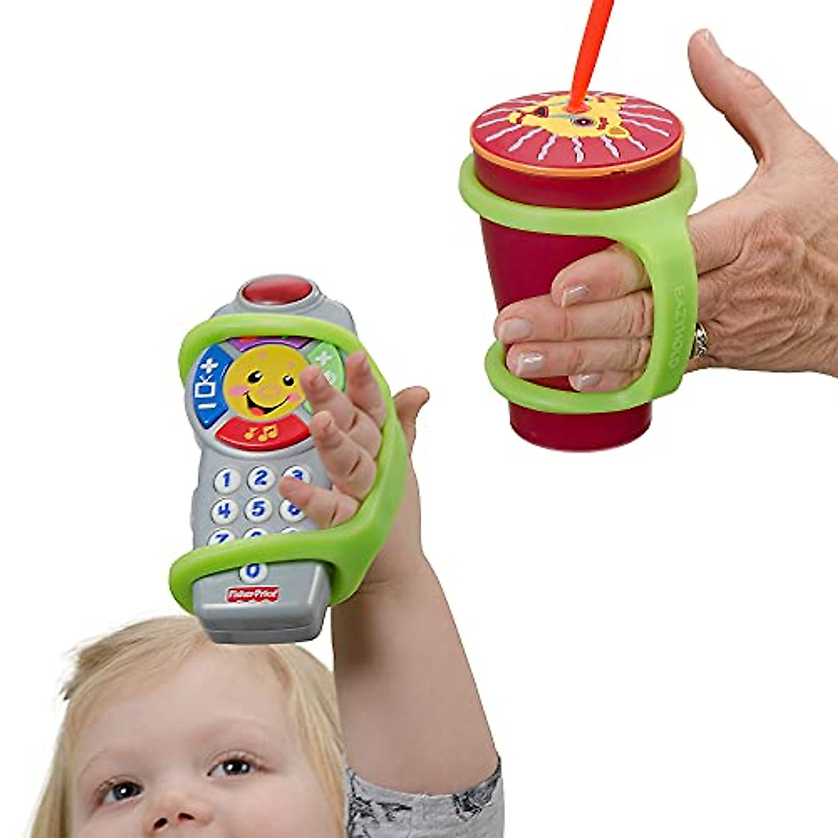 EazyHold Easy Grip Baby Sippy Cup Holder, 360 Transition Trainer Cup Alternative, Infant, Child, Adult Silicone Pediatric Adaptive Aid Band for Limited Hand Mobility, Cerebral Palsy - One Piece