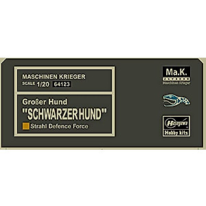 Hasegawa - 1:20 Space Type Humanoid Unmanned Interceptor Großer Hund Schwarzer Hund