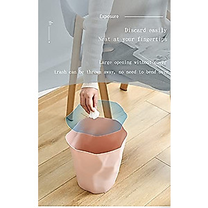 Wansan Irregular Trash Can Trash Can Plastic Trash Can Trash Can Fashion Simple Office Trash Can Without Lid, Kitchen Home Office Bedroom Office-yellow, 26x27x16cm