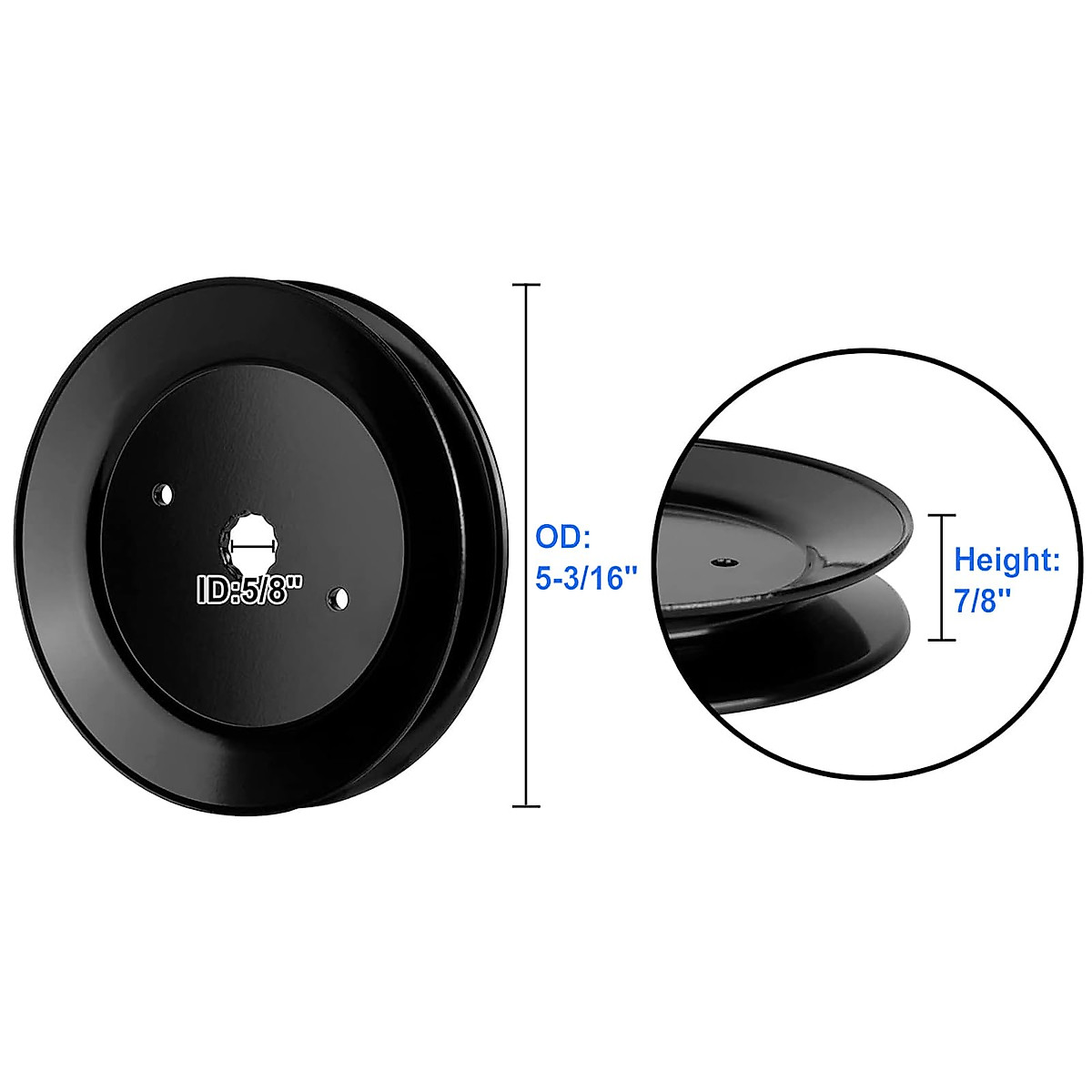 UP2WIN Spindle Pulley 153535 Mower Deck Pulley Compatible with Craftsman Mower Craftsman LT1000 LT2000 Husq Z254 2548 Poulan Pro Sears Riding Lawn Mower Tractor with 42" 48" 54" Deck, Replace 173436