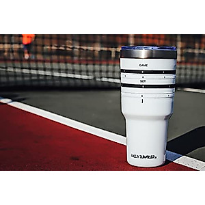 Tally Tumbler Tennis, Stainless Steel Cup Holder, 30 oz Leak Proof Lid, Double Wall Insulation, Tennis Tumbler with Score Keeping Counter used to Track Game Score & Set Score, for Two Teams