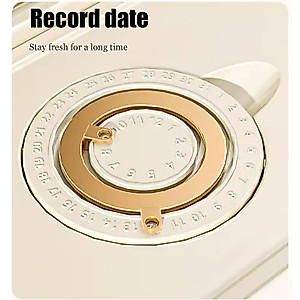 Peaoop 22LBS Rice Dispenser, Large Grain Container Storage with Lid Measuring Cylinder Household Cereal Dispenser Bucket for Kitchen Soybean Corn (22lb)