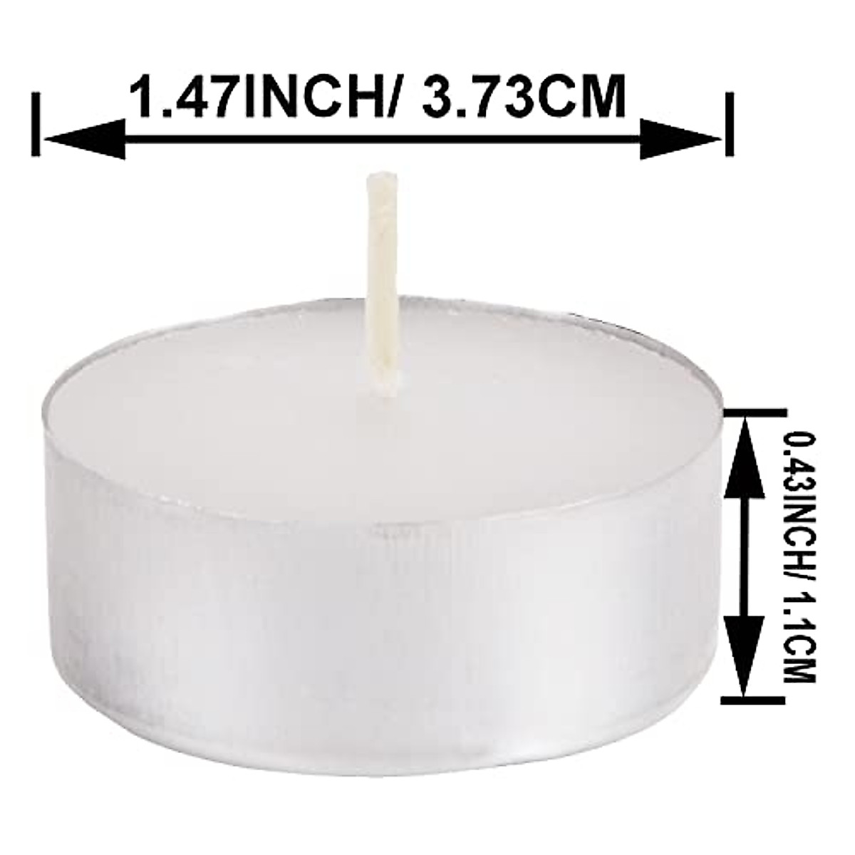 10 Pack Tealight Candles Smokeless Unscented Small Tea Lights Candles Bulk 4.5 Hours Burn Time Dripless Paraffin Tea Candles for Shabbat, Weddings, Home Decorative, Wax Seal Warmer, White