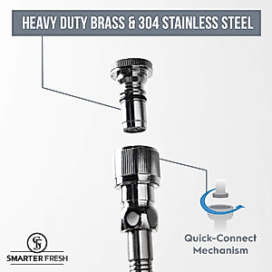 Sink Hose Sprayer Attachment - Faucet Extender - Hair Washing Hose and Sprayer - Extension for Utility Sink, Bathroom, Kitchen, or Laundry Tub (Quick Connection)