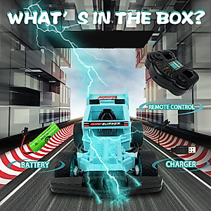 EXBONZAI RC Cars Remote Control Car 2.4G RC Drift Car 1/18 RC Buggy All Terrain RTR 4WD Birthday Gift Ideas for 3-12 Year Old Boys and Adults (Blue)