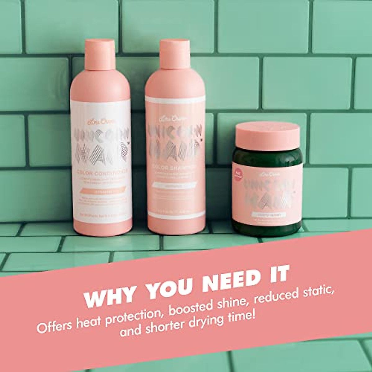 Lime Crime Unicorn Hair Color Conditioner, Universal for All Hair Dyes & Tints - Color-Depositing & Revitalizing Shampoo to Boost Shine - Conditions without Stripping & Protects Color-Treated Hair