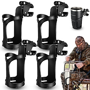 Jetec Cup Holder for Tree Stand Hunting Climbing Sticks for Hunting Tree Stand Cup Holder 360 Degree Rotatable Universal Cup Holder Deer Stand Accessories for Hunting Stroller(4 Pcs)