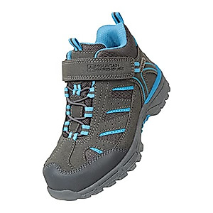 Mountain Warehouse Drift Junior Kids Hiking Boots - Waterproof Shoes Grey Kids Shoe Size 12 US