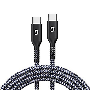 Zendure USB C to USB C Cable 100W PD Fast Charge Ultra Strong Durable Data Transfer Type C Charging Cable for Galaxy S20, iPad Mini 6, iPad Air 4, MacBook Pro 2021, Switch, Pixel, LG, 100cm, Black
