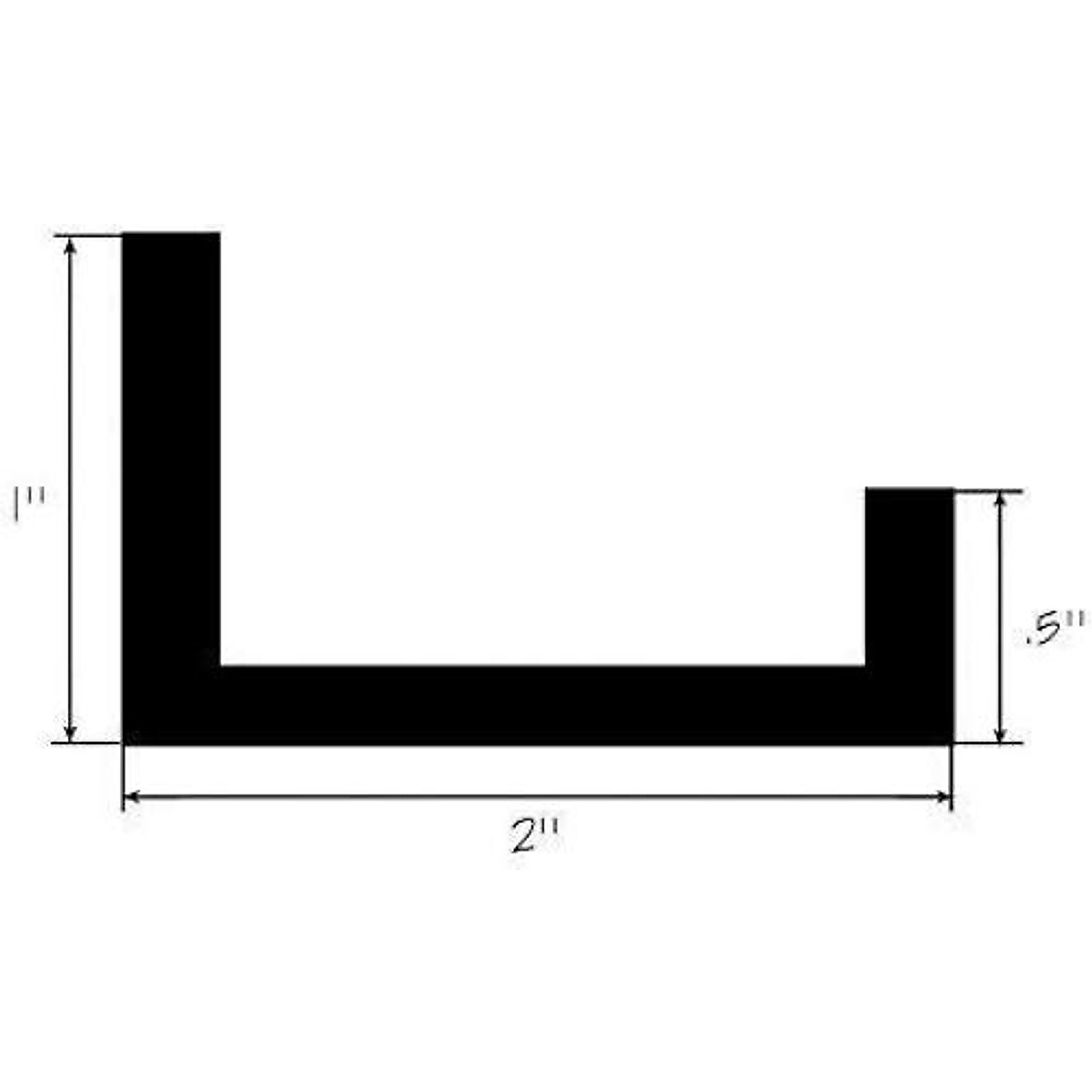 ULTRAledge 5'/60" Art Display/Picture Ledge/Floating Shelf, Metal, Modern (2" deep, Black)