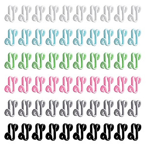 60 pcs Clothes Hanger Connector Hooks,Multi-Level Cascading Hanger Hooks,Heavy Duty Plastic Hanger Extender Clips,for Bedroom Save Space Closet Organizers(6 Color)