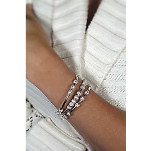 Chelsea Charles Count Me Healthy Wellness Journal Bracelet - Friendship Silver