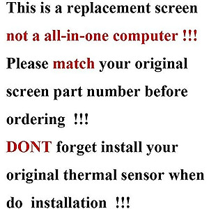 WARWOLFTEAM LCD Screen Display Replacement 21.5" LCD Screen Compatible with iMac A1418 2012-2015 Display LM215WF3 SD D1 D2 D3 D5 Free Adhesive Kit