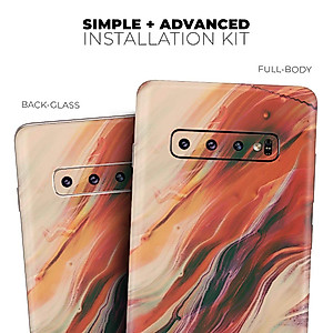DesignSkinz Liquid Abstract Paint Remix V1 Protective Vinyl Decal Wrap Skin Cover Compatible with The Samsung Galaxy S20 (Screen Trim & Back Glass Skin)