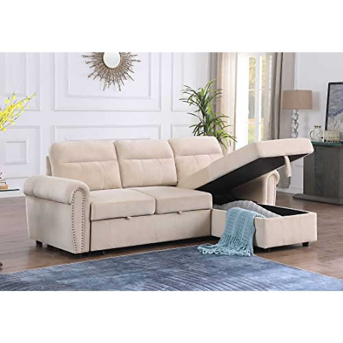 Lilola Home Ashton Sectional, Beige