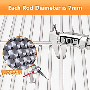 Hisencn Grill Cooking Grate for Charbroil 463241113 463449914 463411512 463446015, for Nexgrill 720-0830H 720-0783E 720-0888, for Master Forge 1010037, Stainless Steel Grids Replacement Part, 17 1/4"