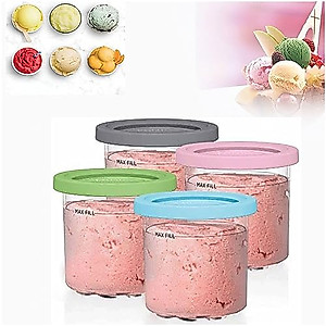 Creami Pints, for Ninja Ice Cream Maker Pints,16 OZ Creami Pints Airtight And Leaf-Proof for NC301 NC300 NC299AM Series Ice Cream Maker