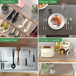 Anoak Shelf Liner Cabinet Liner, Non Adhesive Drawer Liner, Washable 12 Inch x 20 FT(240 Inch) Waterproof Durable Non-Slip Shelf Liner for Kitchen, Drawer , Refrigerator