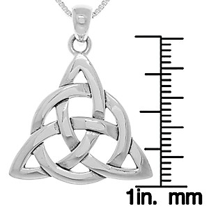 Jewelry Trends Sterling Silver Celtic Triquetra Circle of Life Pendant on Box Chain Necklace (24.00)