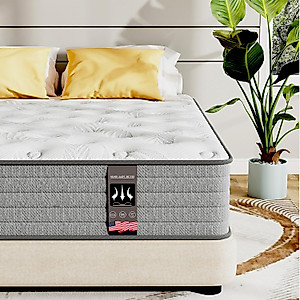6V-Sermmoo Twin Mattress, 12 Inch Memory Foam Hybrid Mattress in a Box with Independent Spring, Medium Firm Mattress, Edge Support & Pressure Relief, CertiPUR-US Certified,39"*75"*12"