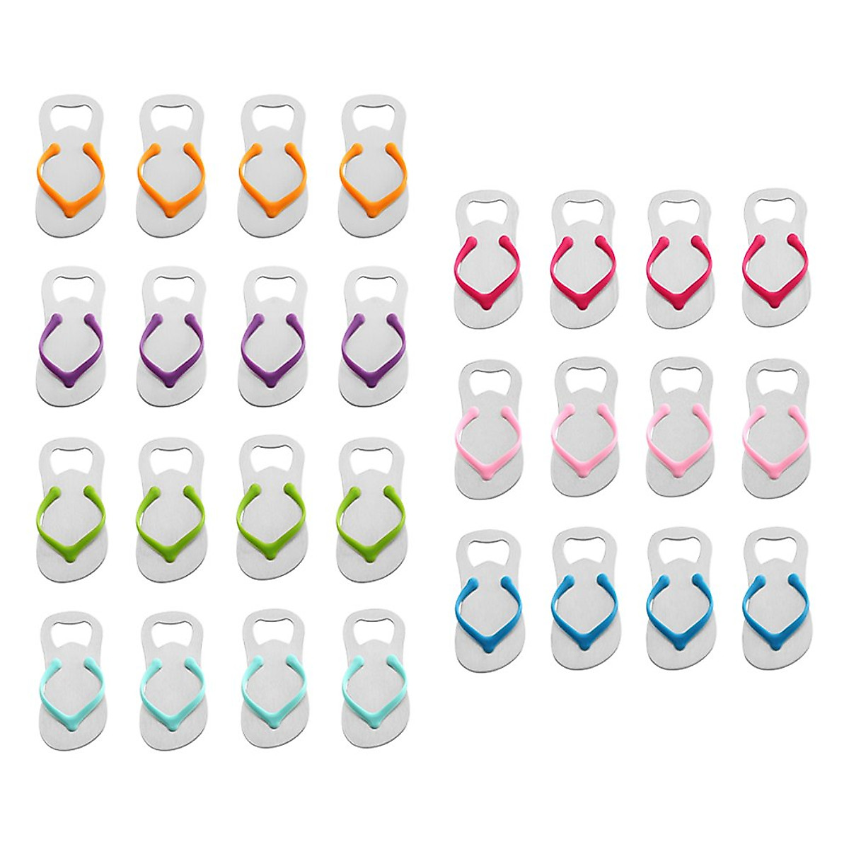 QLL 28 Pcs Special "pop the Top" Flip-flop Bottle Opener for Wedding Favors