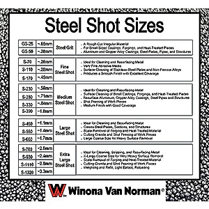Steel Shot S-390 - Blasting Media - Medium Size Shot (50lb)