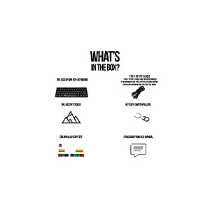 ASCENY GK61 - Hot-Swappable 60% Mechanical Keyboard with Extra Colorful Keycaps, RGB Lights, Spill Proof, Optical Switches (Gateron Brown)