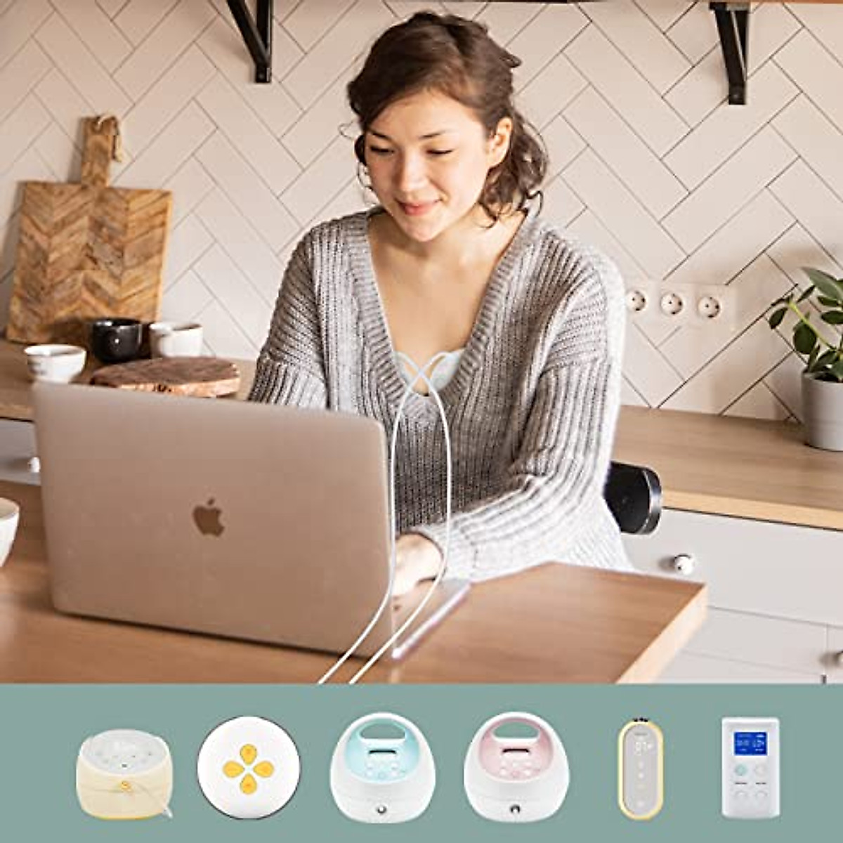 TOVVILD Breast Pump Milk Collection Cup - Compatible with Spectra S1/S2/S9, Not Original Spectra Accessories, Replace Breast Pump Kits, 24mm Flange Breast Milk Collector Cup Tubing Parts