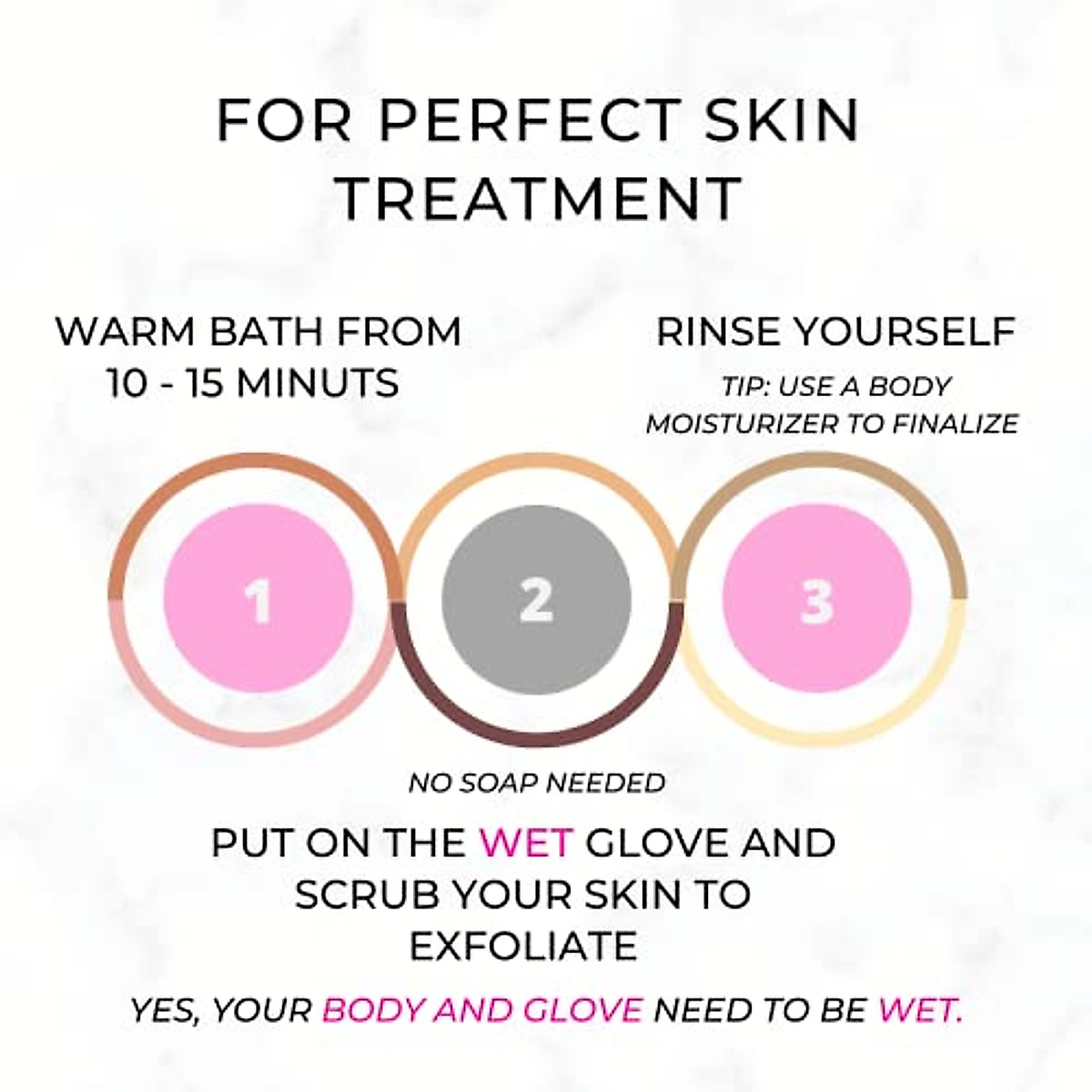 Asymi Deep Exfoliating Glove - Reusable Exfoliating Mitt for Dead Skin Removal (Keratosis Pilaris Strawberry Legs Ecologic body care) Vegan Body Scrub SPA body Treatment (Grey Cloudy), 1.0 Count