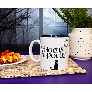 Disney Hocus Pocus "Makes Me Sick" Ceramic Mug | Large Coffee Cup For Tea, Espresso, Hot Chocolate | Holds 20 Ounces