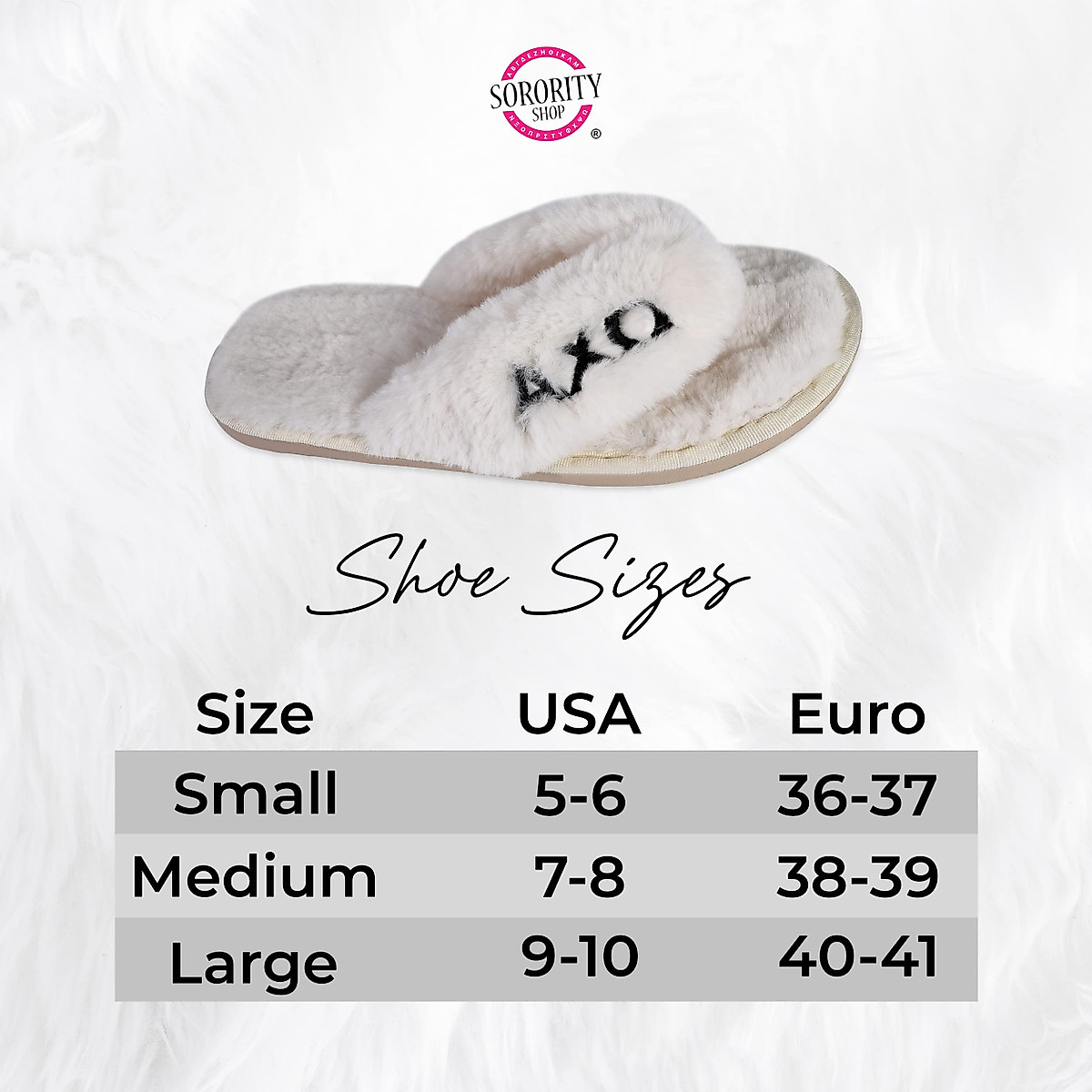 Sorority Shop Kappa Delta Fuzzy Slippers Women (Medium, numeric_7)
