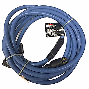 Briggs and Stratton 25-Foot, 20 Amp Generator Adapter Power Cord Set, 5-20P/R 4 Outlet (Blue)
