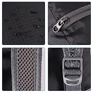 2 Pack 15 L Ultralight Packable Backpack Travel, Foldable Backpack Collapsible Day Packs for Camping Hiking Outdoor (Black, Navy Blue)