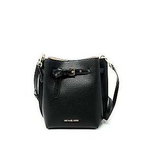 Michael Kors Emilia Small Drawstring Bucket Bag In (Black/Gold)