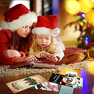PRIMATCH 36 Pieces Cute Christmas Bookmarks for Women Men Kids Book Lovers, Double-Sided Holiday Bookmark Book Marker with Santa Snowman Design for Girs Boys Students Adult Xmas Gifts