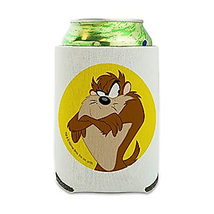 Looney Tunes Taz Can Cooler - Drink Sleeve Hugger Collapsible Insulator - Beverage Insulated Holder