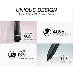 Tab S3 Pen Replacement for Samsung Galaxy Tab S3 T820 T825 T827 Stylus Pen S Pen Pointer Pen for Galaxy Book 10'/12' W620 W625 W627 W720 W725 W727+Tips/Nibs+Eject Pin+Pen case (Black)