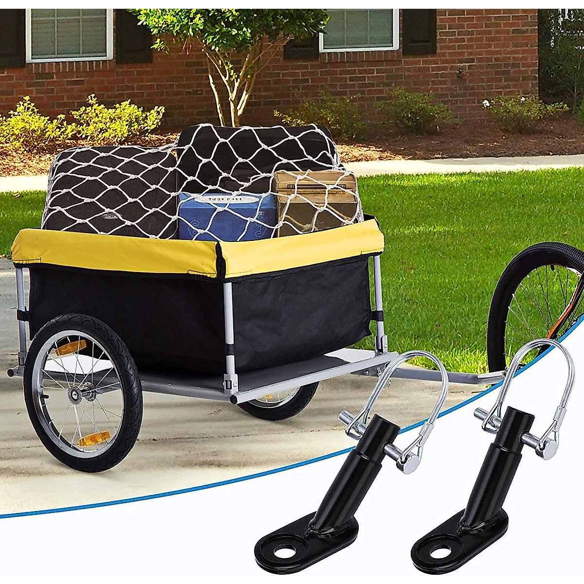 YQBFTC Bike Trailer Coupler Bike Trailer Hitch Connector Bicycle Trailer Attachment for Instep Cycling Adapter Accessories for Trailers,Cargo and Pet Bicycle Trailers