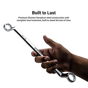 Capri Tools 1/2 x 9/16 in. 75-Degree Deep Offset Double Box End Wrench