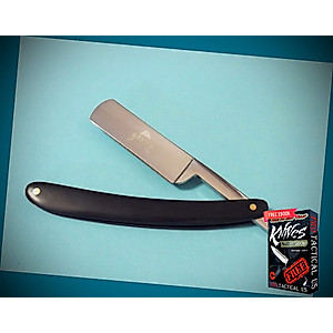 New Straight Razor Black wood handle Pro Tactical Knife 6 3/8" inch closed CR-0068is