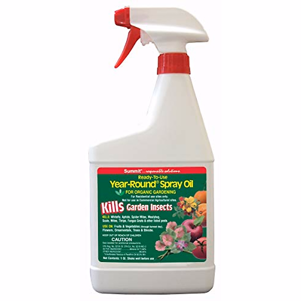 Summit 122 Year-Round Spray Oil for Garden Insects Ready-to-Use, 1-Quart