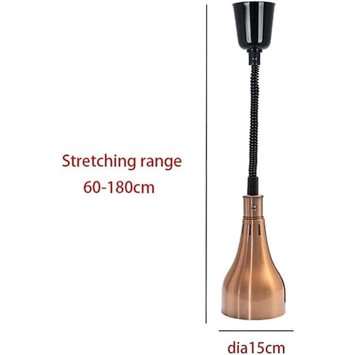 Food Heating Lamp Food Warming Lamp Heat Lamp for Food, Food Warmer Lamp Hanging Telescopic Heating Lamps for Buffet Kitchen Restaurant Adjustable Height,
