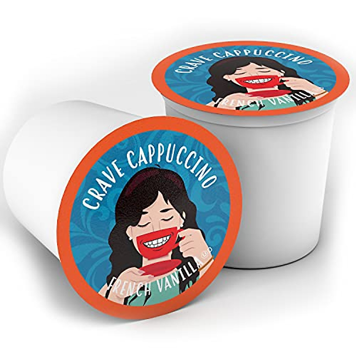 Crave Beverages Cappuccino Pods, French Vanilla Cap for Keurig K Cup Brewers, 40 Count