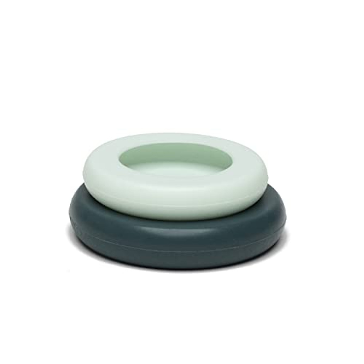 Food Huggers 2pc Reusable Silicone Citrus Savers | BPA Free & Dishwasher Safe | Fruit Produce Storage for Orange, Lemon, Lime, Banana, Cans & More | 2 Pack Round, Forest Mint