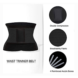 QEESMEI Women's Waist Trainer Postpartum Belly Band Abdominal Binder Post Surgery